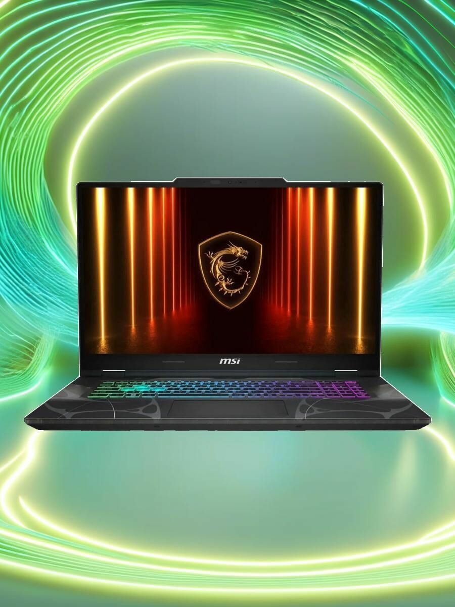 MSI 17 B2RWEKG-279XRU Игровой ноутбук 17.3", Intel Core 7 240H, RAM 16 ГБ, SSD 1024 ГБ, NVIDIA GeForce RTX 5050 для ноутбуков (8 Гб), Без системы, (9S7-17U332-279), черный, Русская раскладка