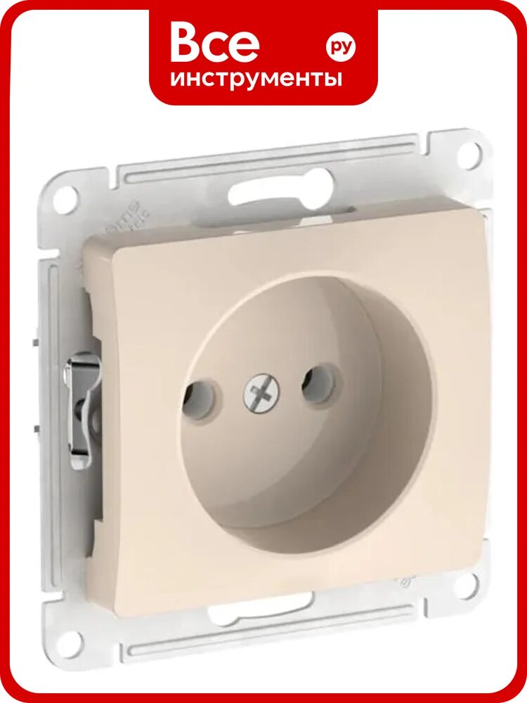 Розетка Systeme Electric GLOSSA без заземления, 16А, мех, быстрозажим. клем, Бежевый GSL000241S
