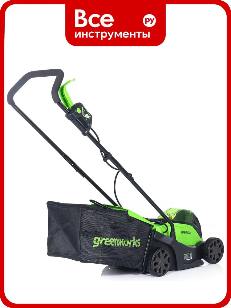 Газонокосилка аккумуляторная GreenWorks 24V, 33 см, бесщеточная, без АКБ и ЗУ 2516107