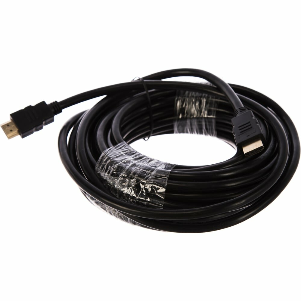 Кабель Cablexpert HDMI v2.0, 19M/19M, 10м, медь, черный, позолоченные разъемы, экран, пакет CC-HDMI4-10M — фото 1