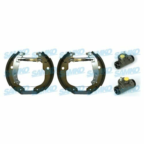 Колодки тормозные барабанные (комплект 4 шт.) Samko KEG621 для Peugeot 207