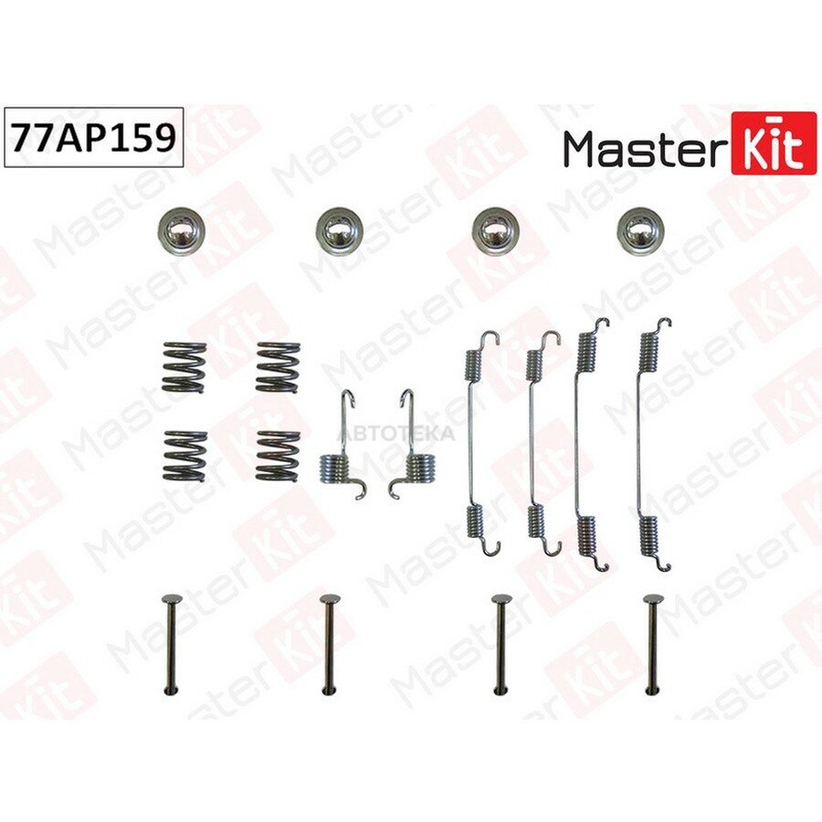 Комплект установочный тормозных колодок DACIA DUSTER 10 - RENAULT DUSTER 11- MASTERKIT 77AP159