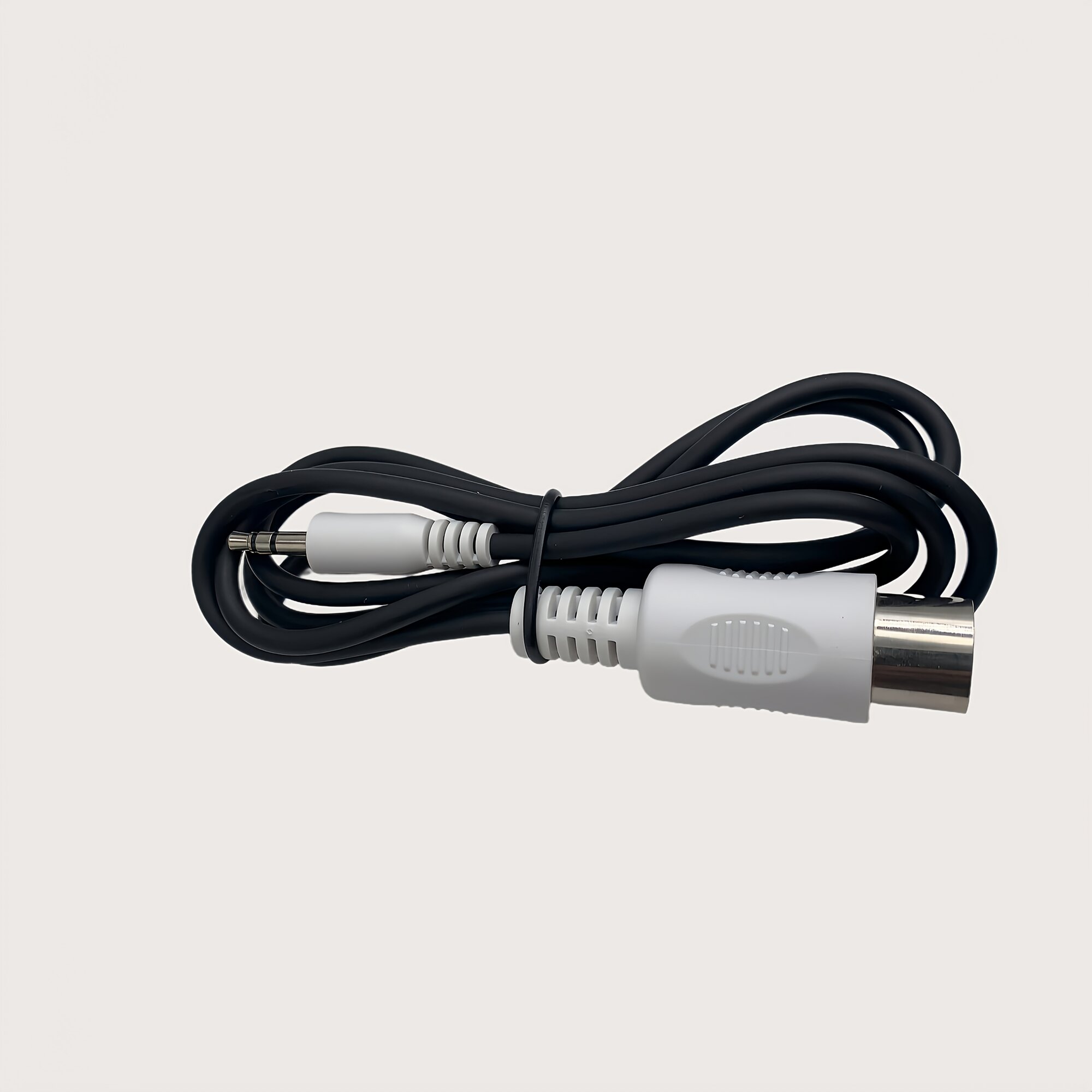 Кабель MIDI Type-A 5-pin DIN (папа) - 3.5 мм (папа) TRS стерео, для колонок, усилителей, микшеров, MIDI-клавиатур, длина 120 см (2 фута), 1 шт.