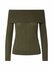 Свитер LIU JO Wool sweater with bardot neckline, размер 34, , green