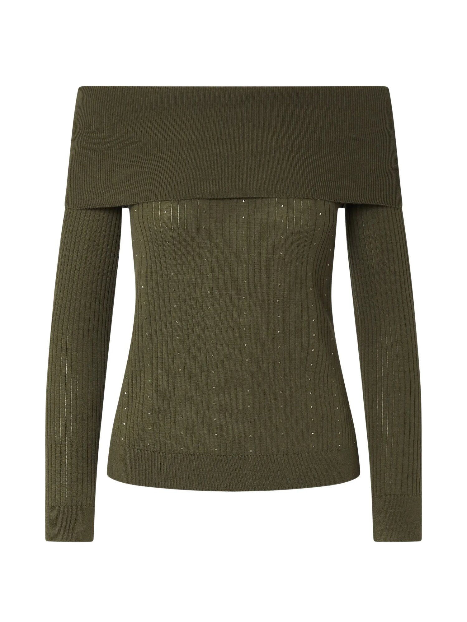 Свитер Wool sweater with bardot neckline