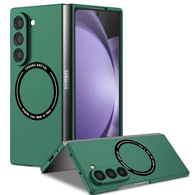 Магнитный беспроводной зарядный чехол Magsafe для Зеленый, CXZD-Dark Green, For Z FOLD 8 Ultra
