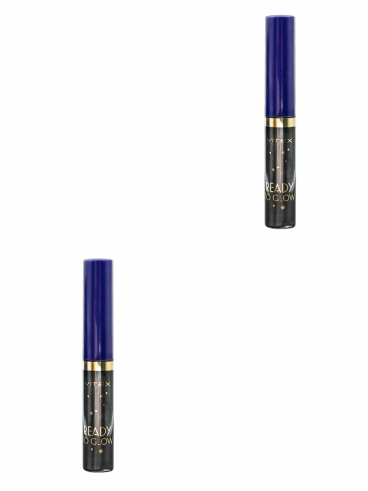 Витэкс Жидкая подводка для глаз Ready To Glow, тон Чёрный металлик, 2 шт
