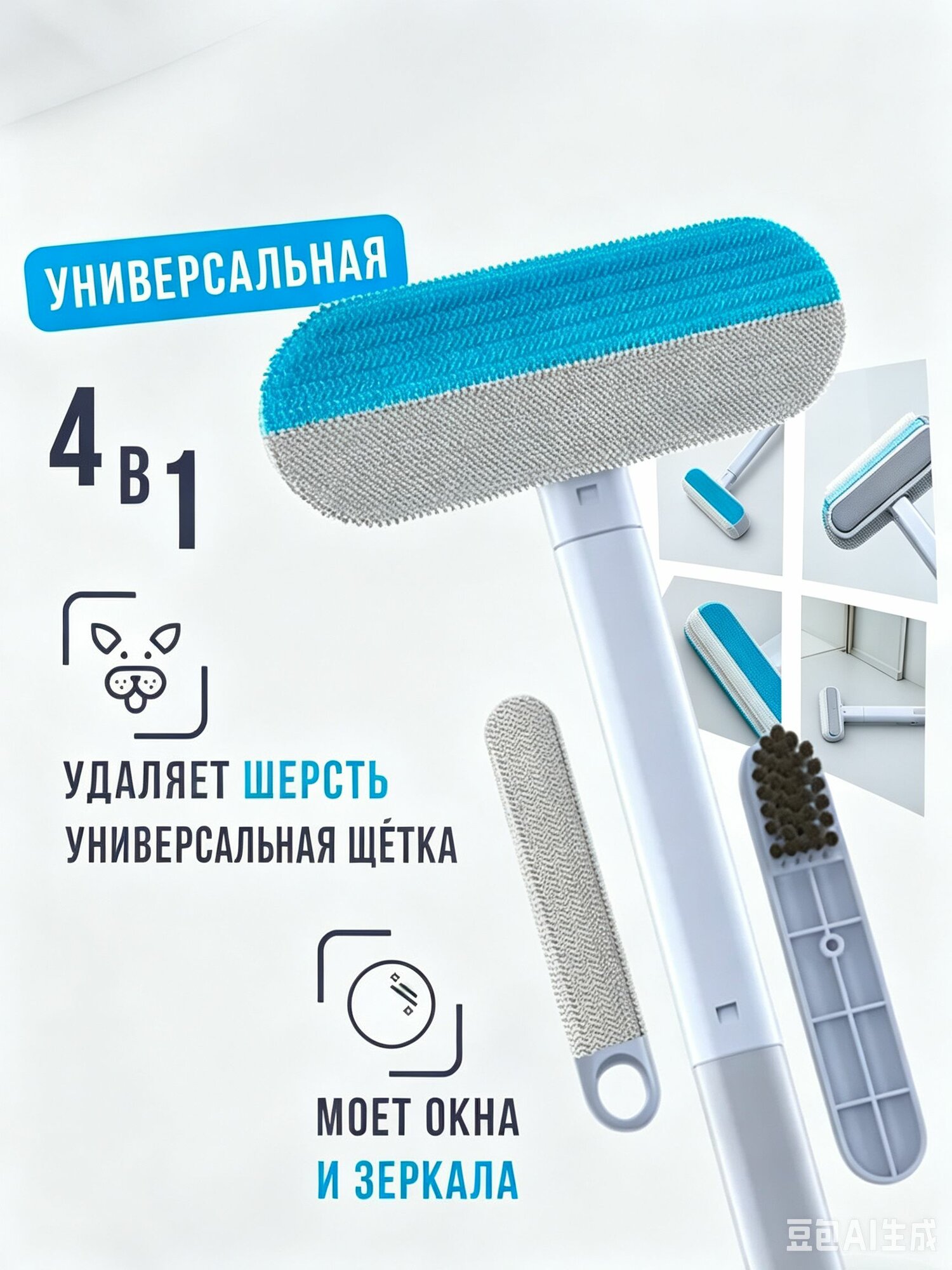 Щетка для одежды, обуви 1 шт