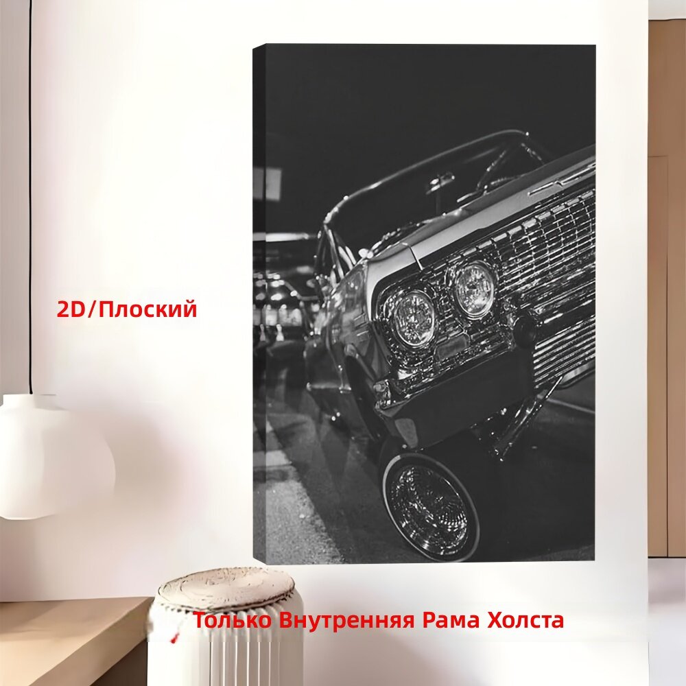 Постер на холсте в раме, современный абстрактный, вертикальный, 1 шт, 20х30 см, крепление на крючок
