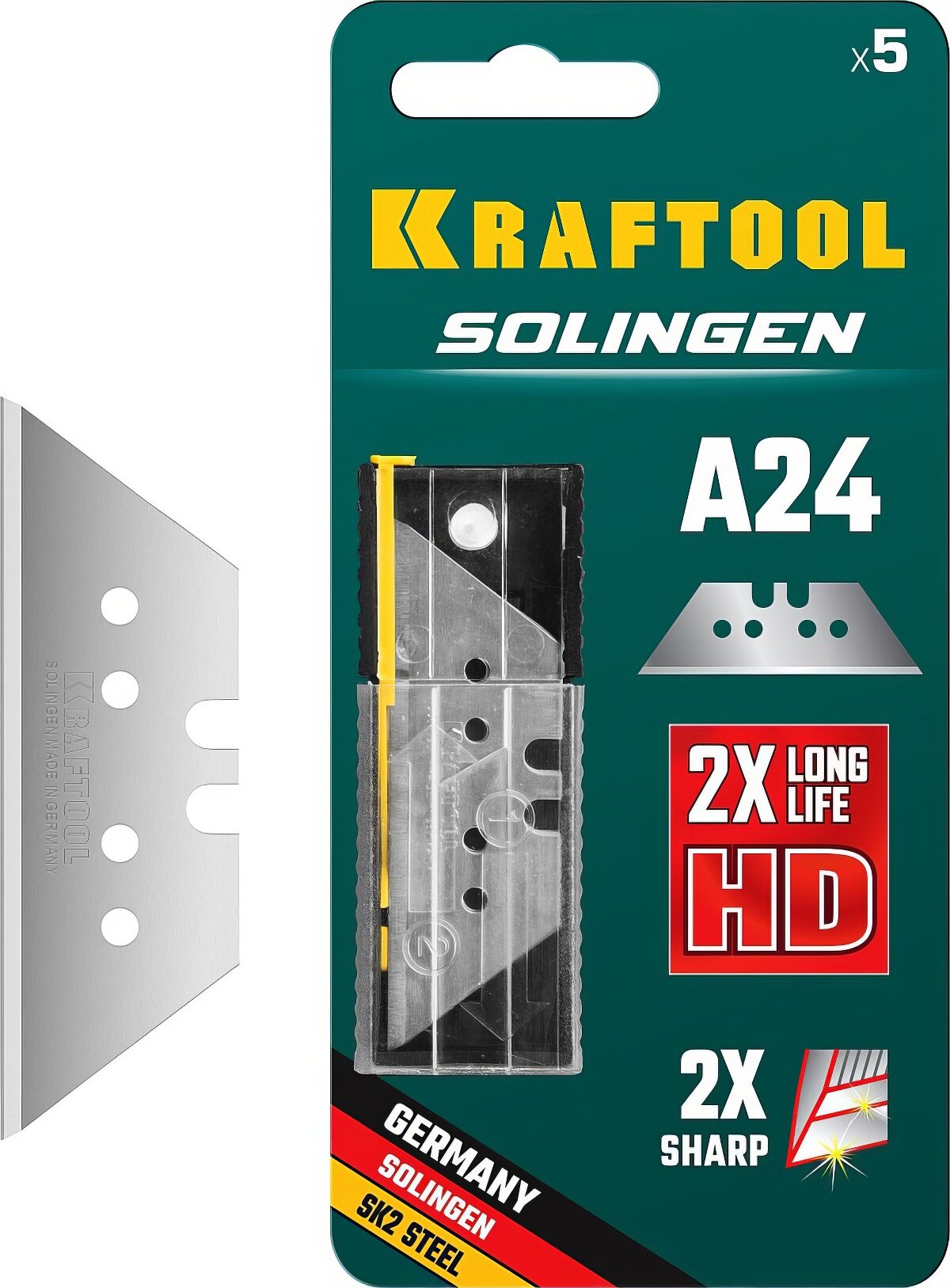 Лезвие запасное KRAFTOOL трапециевидное а24 5 шт