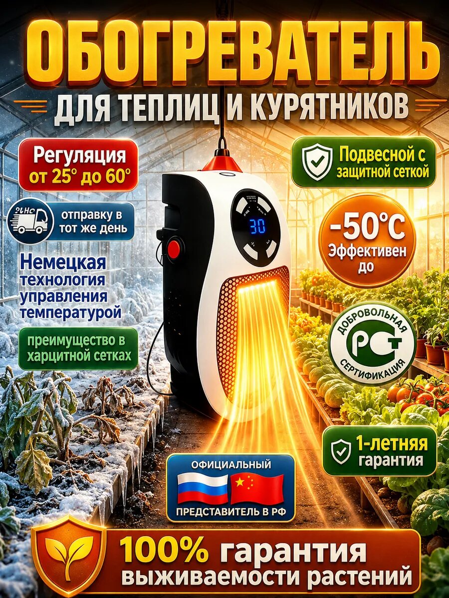 Обогреватель для теплицы и курятника