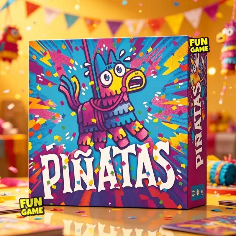 Карточная Игра PI ATAS, Игра На Взятки, Лёгкая Стратегия, 2 5 Игроков, От 8 Лет, 25 30 Мин, Карнавал Пиньят Для Семьи И Вечеринок