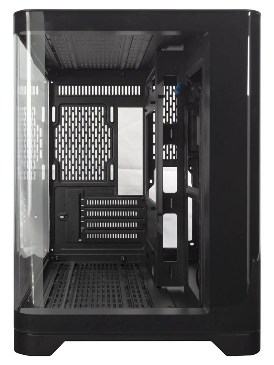 Корпус для компьютера 1STPLAYER UVIEW UV5, Midi-Tower, сталь/закалённое стекло, кнопка управления подсветкой, черный