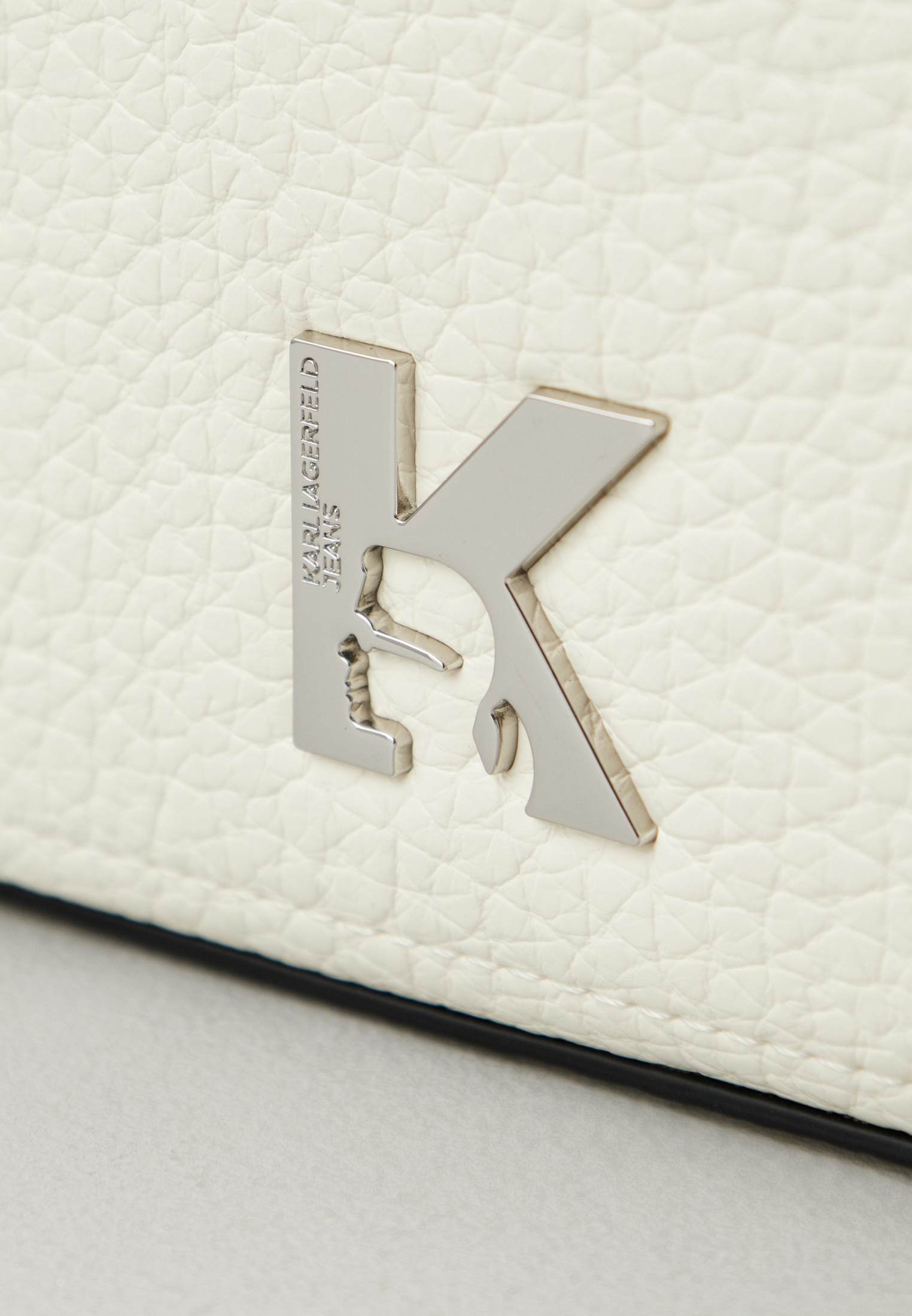 Сумка кросс-боди KARL LAGERFELD JEANS K LOGO CAMERABAG, фактура зернистая, матовая, белый — фото 1