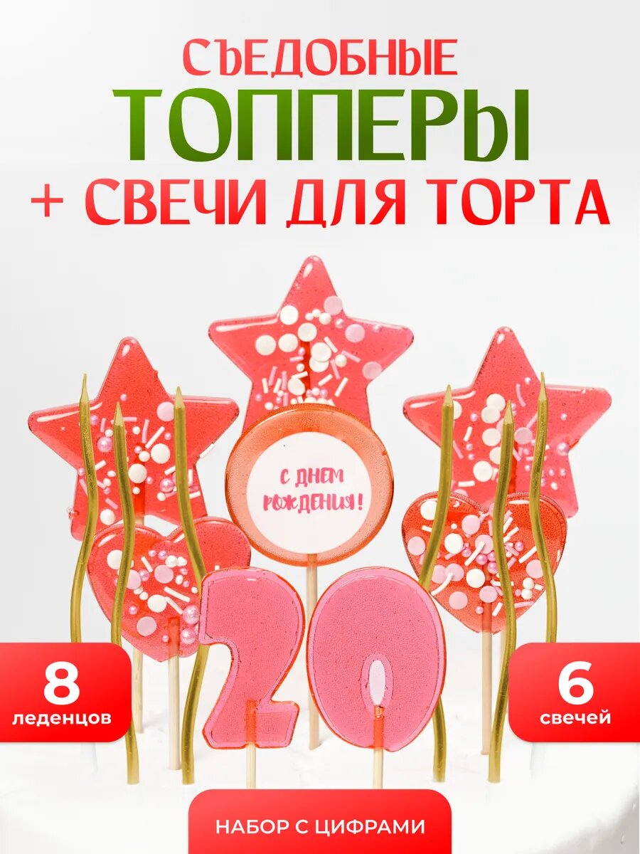 Топпер на торт 20 лет