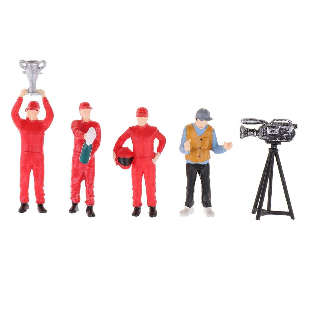 Набор фигурок гонщиков и медалей в масштабе 1:64 для игры Siku Red.