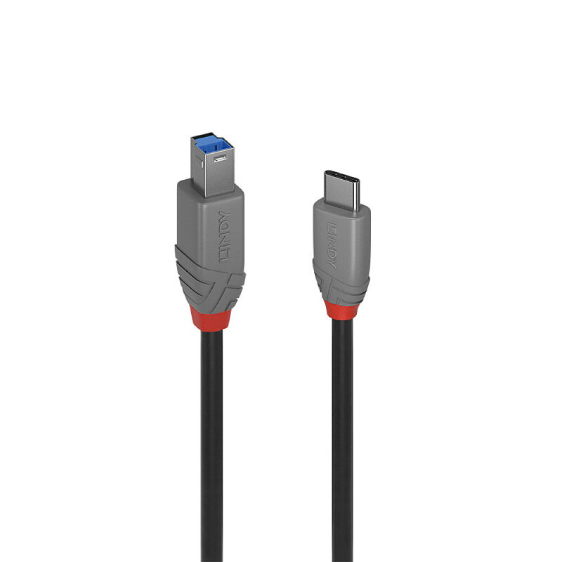 Линди USB 3.0 Type-C к USB-A высокоскоростной кабель, 0.5 м, серый - совместим с ноутбуками, принтерами и внешними HDD
