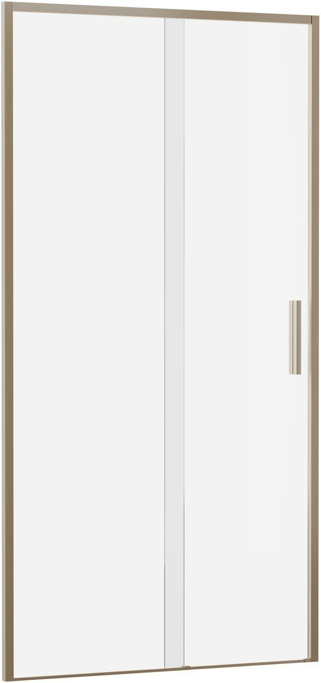 Душевая дверь Aquanet Pleasure Evo AE65-N100-GBT 100 352423 профиль Золото-никель браш стекло прозрачное