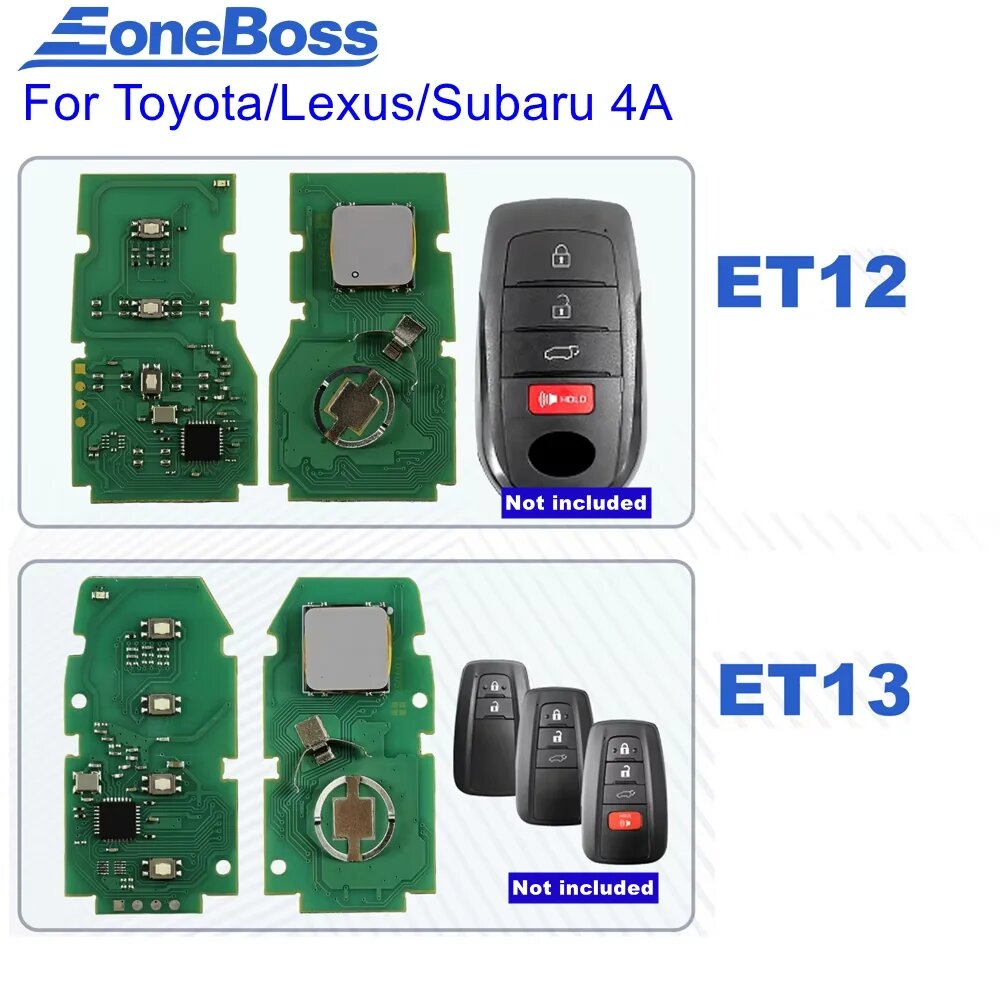 Смарт-ключ EONEBOSS ET12 3 Button 433MHz для Toyota/Lexus/Subaru