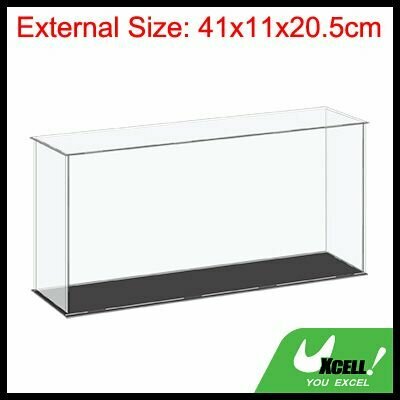 134516 Прозрачный акриловый бокс для коллекций, 41x11x20.5 см, защита от пыли, для поделок и коллекций