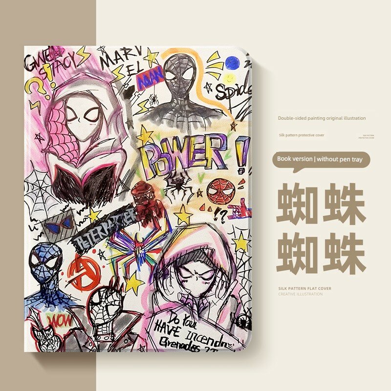 Чехол Spider-Man для планшета Samsung Galaxy Tab S10+, чехол A9, силиконовый чехол A8, подставка A7 Lite, чехол для