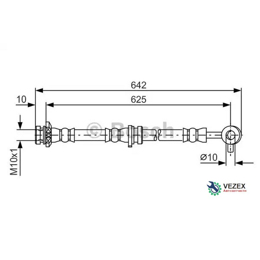 BOSCH 1987481572 Тормозной шланг