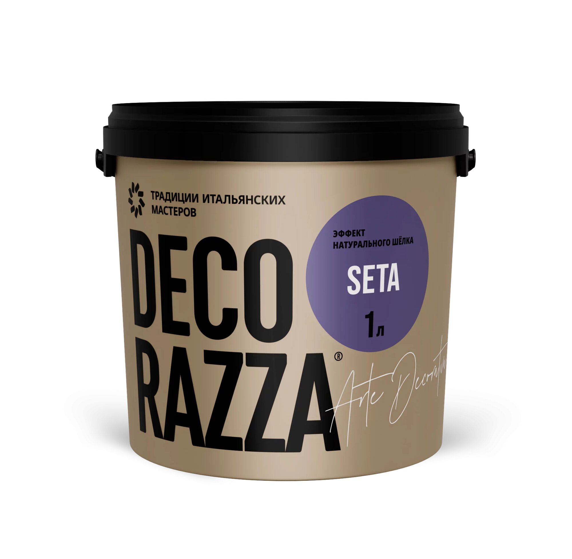 Краска декоративная с эффектом натурального шёлка Decorazza SETA база ARGENTO ST-001 (1л)