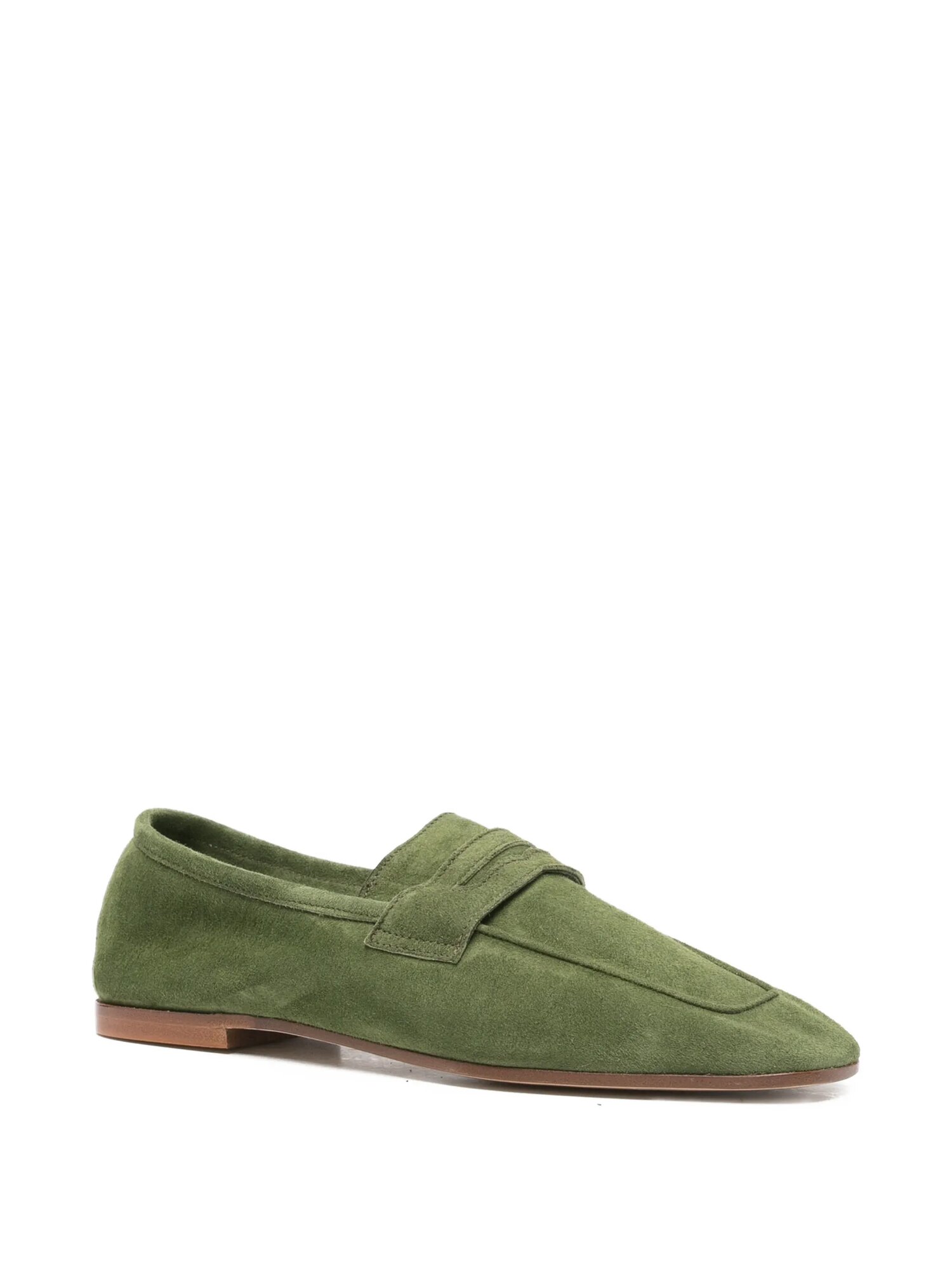 Лоферы SOPHIQUE Square-toe suede loafers, размер 36, green — фото 1