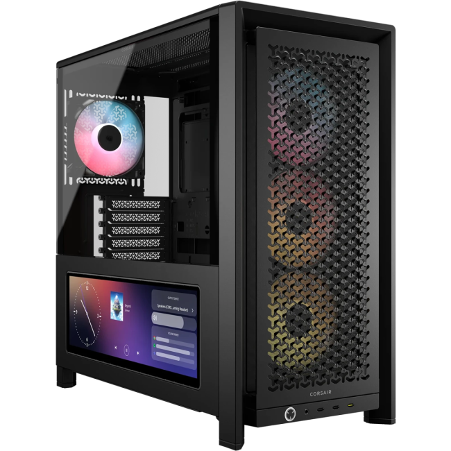 CC-9011326-WW Corsair Корпус без блока питания/ Case Corsair Frame 4000D LCD RS ARGB, Midi-Tower, TG, 3x120mm ARGB, 2x