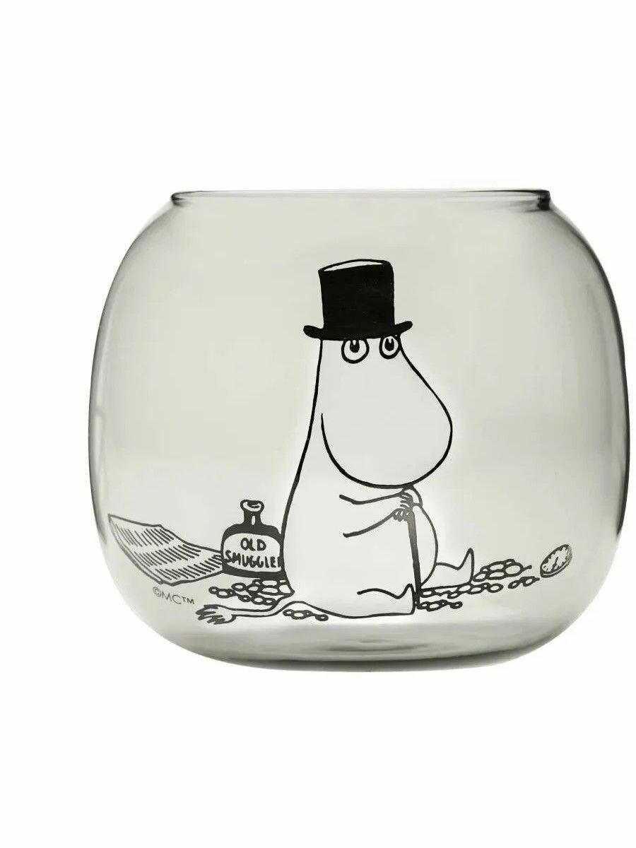 Подсвечник MUURLA Moomin "Муми папа", 11 см, боросиликатное стекло