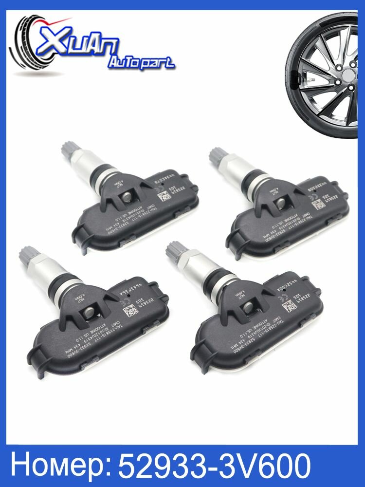 52933-3V600 434 МГц Датчики давления шины TPMS предназначены для Hyundai Grandeur I40 Azera Kia Rio 2011-2020