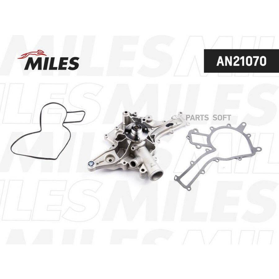 MILES AN21070 Насос водяной MB W202/210/203/220/163/463 2.4/2.8/3.2/4.3/5.0 96> (без штуцера) ()