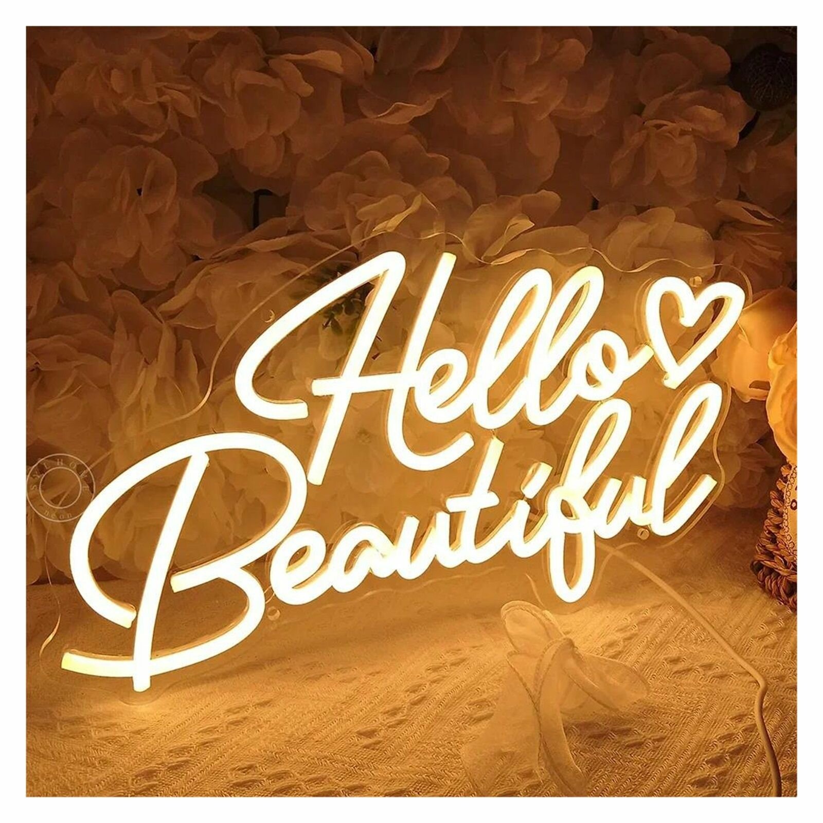 Неоновая Вывеска Hello Beautiful 40смx22см