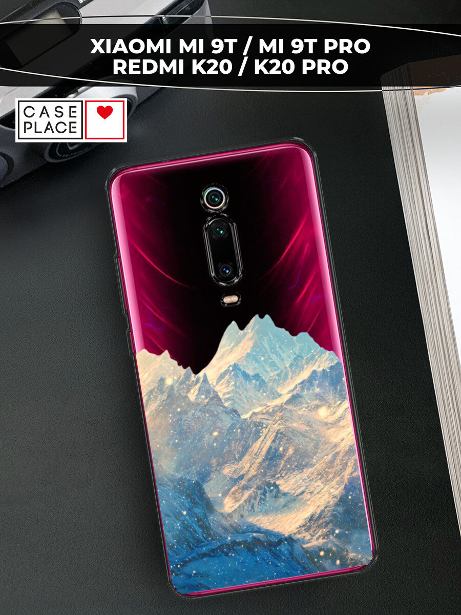 Чехол на Xiaomi Mi 9T / Сяоми Ми 9Т с принтом Горы арт 2, прозрачный