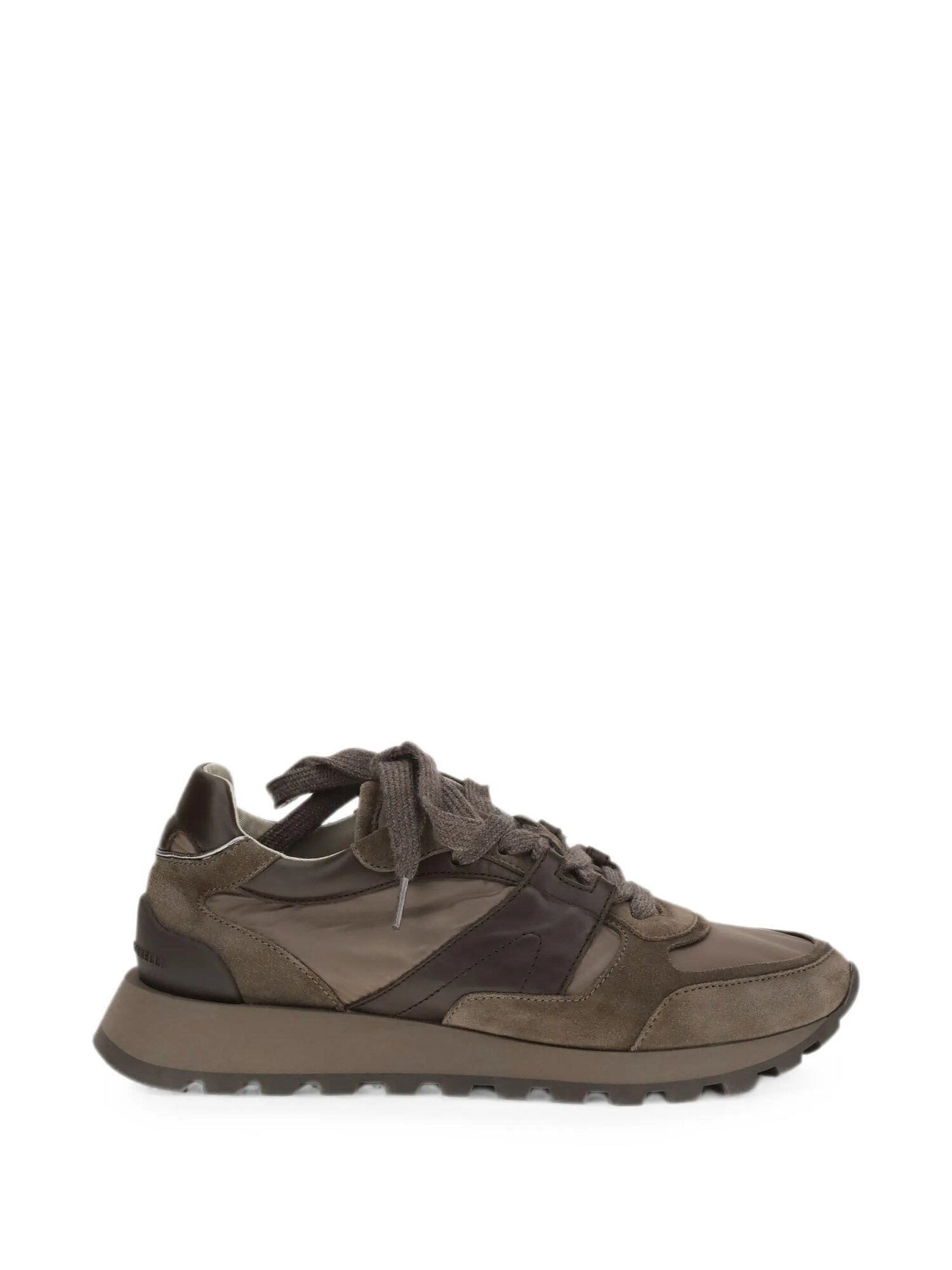 Кроссовки Round-toe lace-up suede sneakers