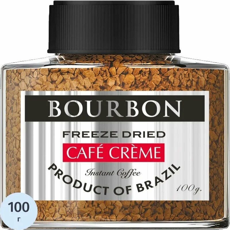 Кофе растворимый сублимированный BOURBON Cafe Creme, 100г, 2207403