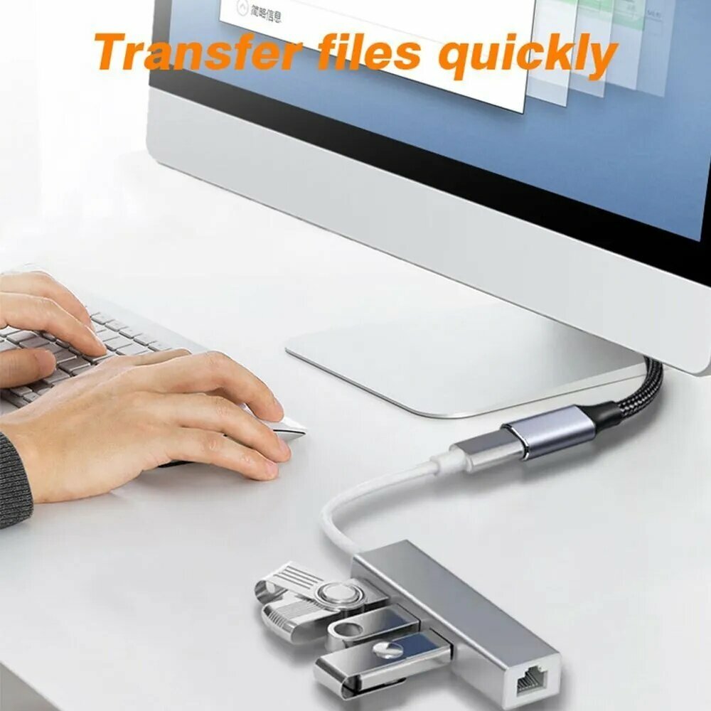 Удлинитель кабеля USB Type-C/USB Type-C, 0.5 м, черный — фото 1