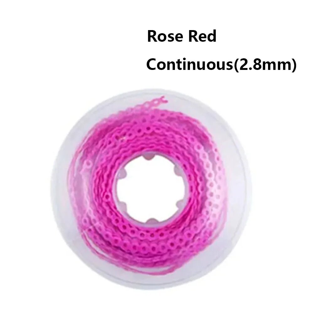 DCLOUD Эластичные ортодонтические цепи 4,57 м/рулон Rose Red Continuous