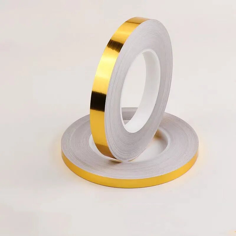 Декоративная лента для плитки, 20 м, ширина 1 см, gold