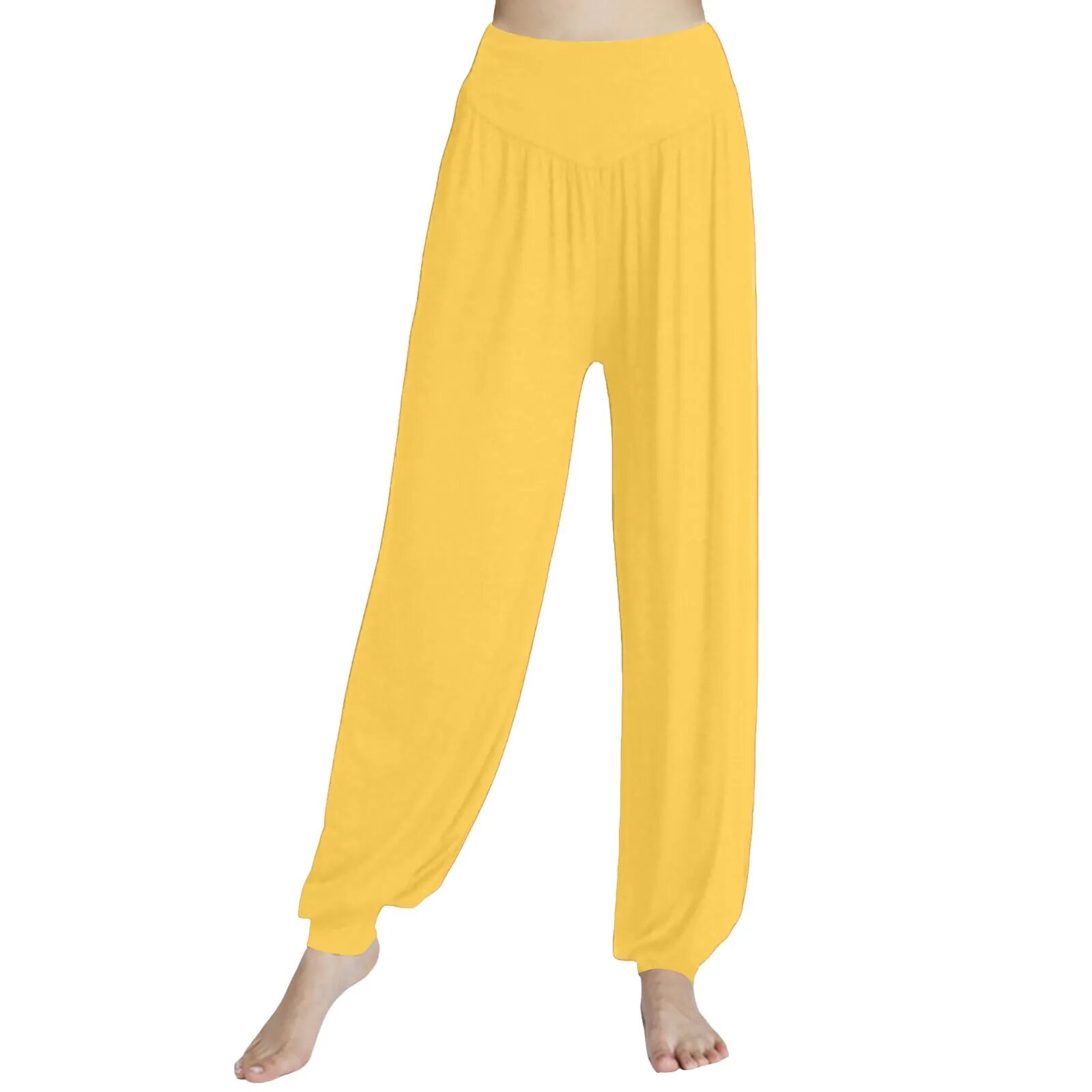 Желтые шаровары женские, XXXL, легкие брюки