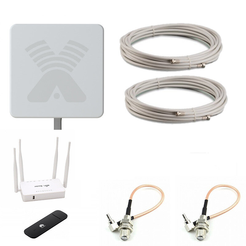 Комплект усиления сигнала интернет 3G / 4G LTE для дачи с антенной ZETA F MIMO 20 дБ