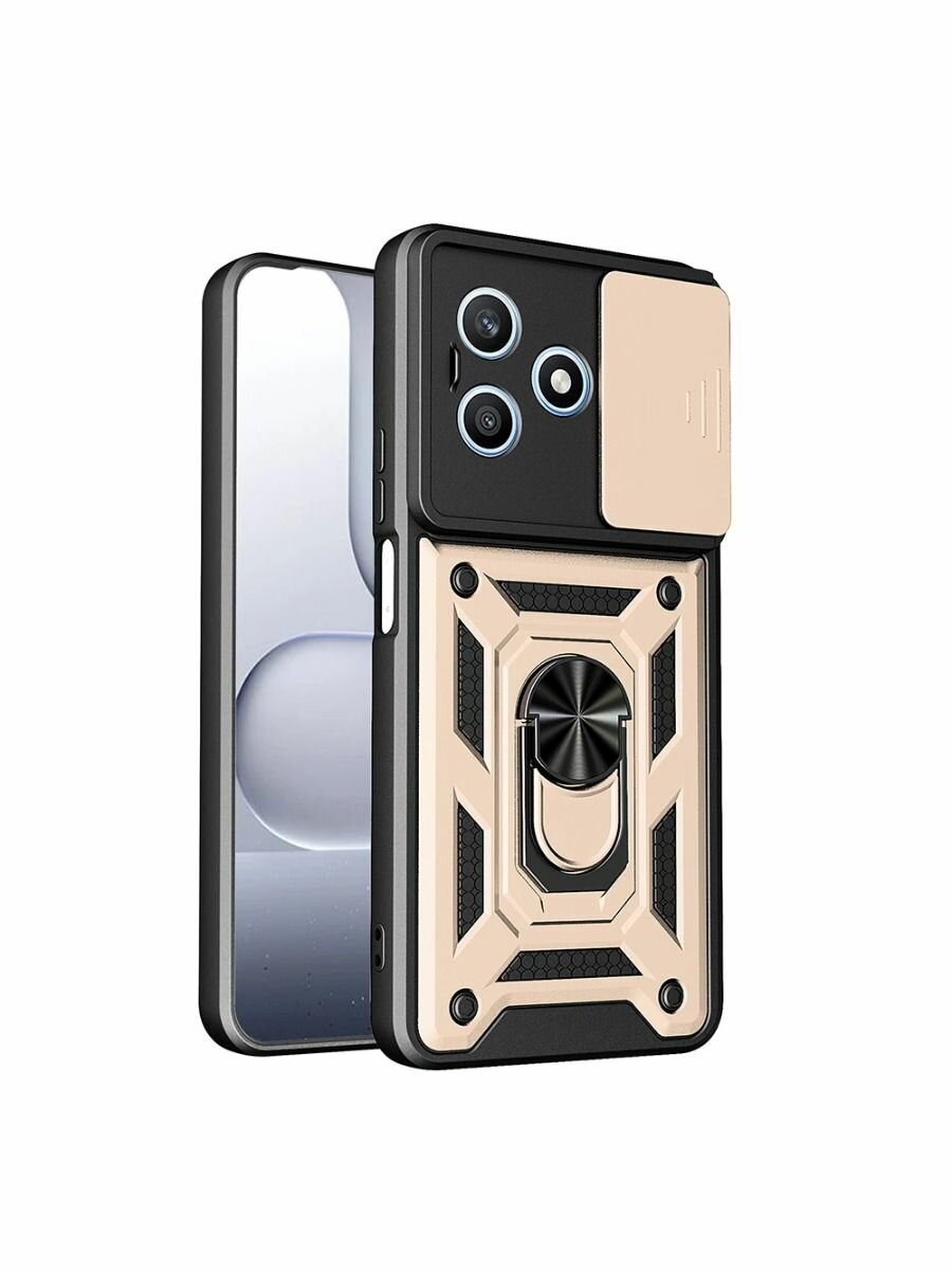 Слайд камеры объектива Funda для Honor X8D 4G Case Ring Stand Holder противоударный чехол для телефона