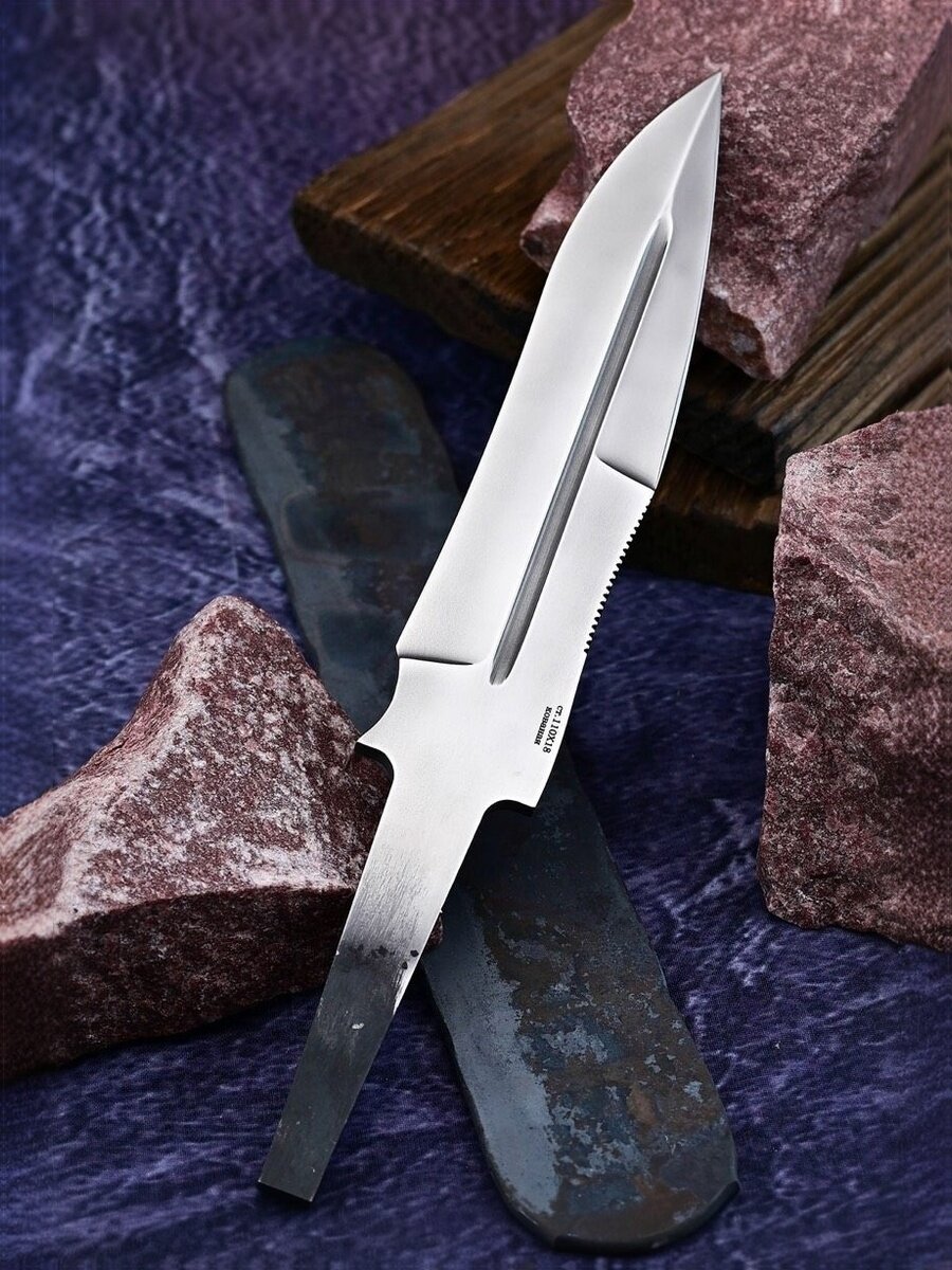 Клинок ARMADA KNIVES "Антитеррор", сталь 110x18, длина 160 мм — фото 1