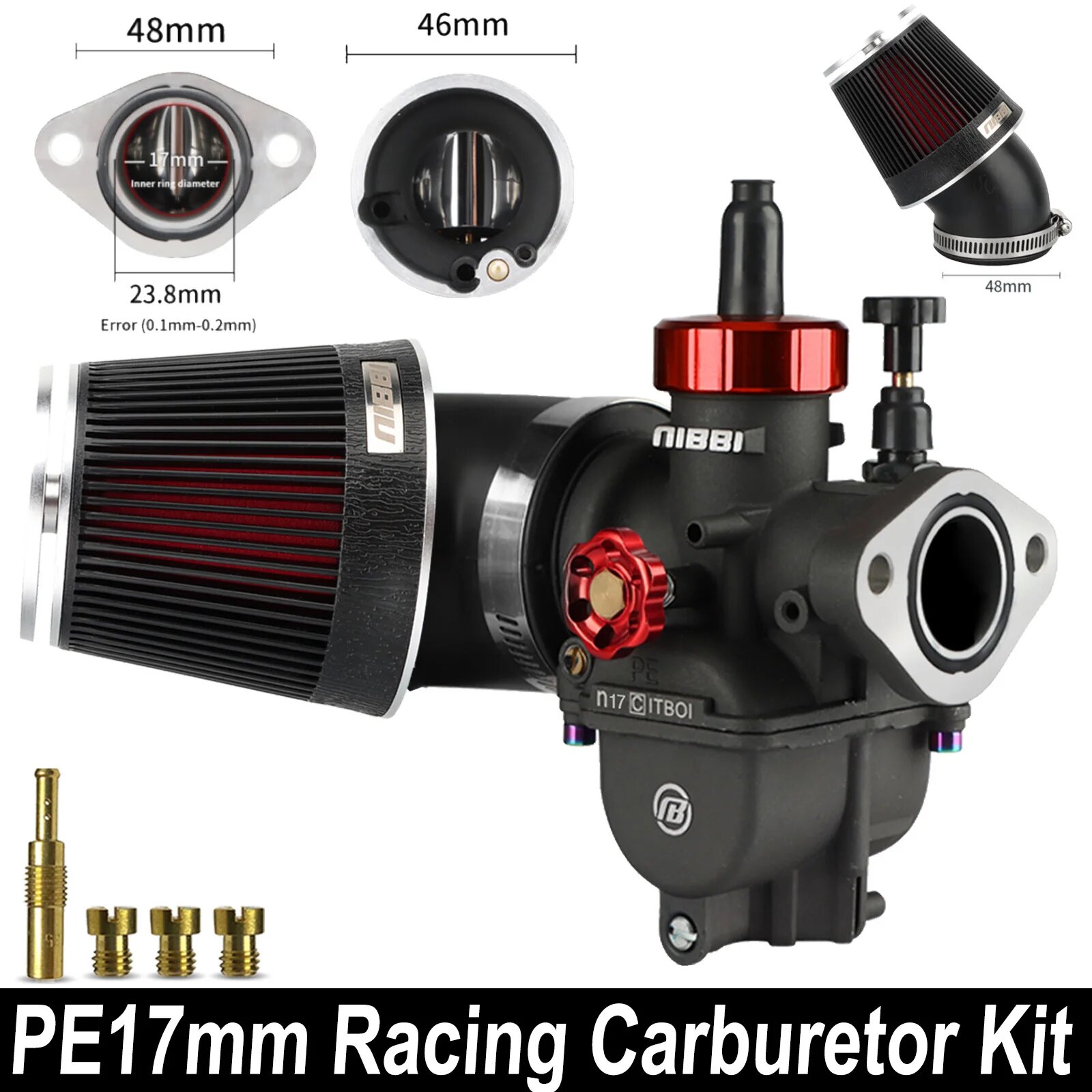 PE17mm Карбюратор Racing Kit, черный