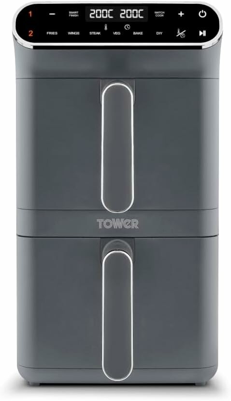 Tower Аэрофритюрница T17190GRP Vortx XL с двумя ярусами, цифровой панелью управления, 2460Вт, 11л