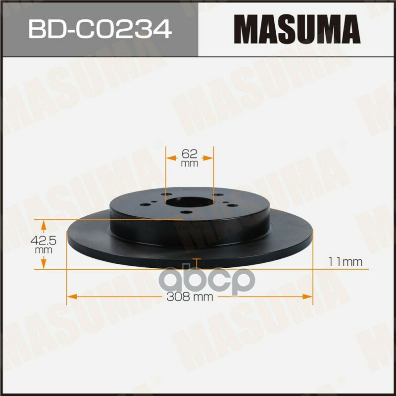 Диск тормозной задн. Masuma арт. BD-C0234