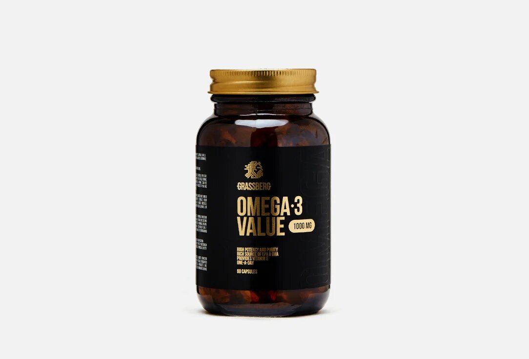 GRASSBERG Omega-3 Value 1000 mg Биологически активная добавка 60 шт