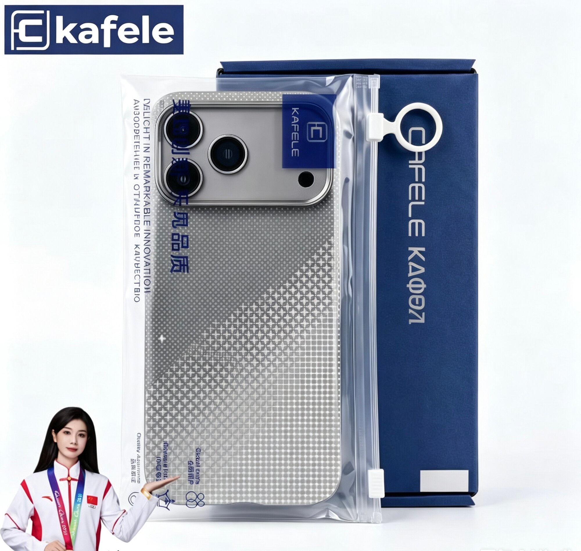 Чехол Cafele, для iPhone 17/16 Pro Max, магнитный, противоударный, текстура кевлара