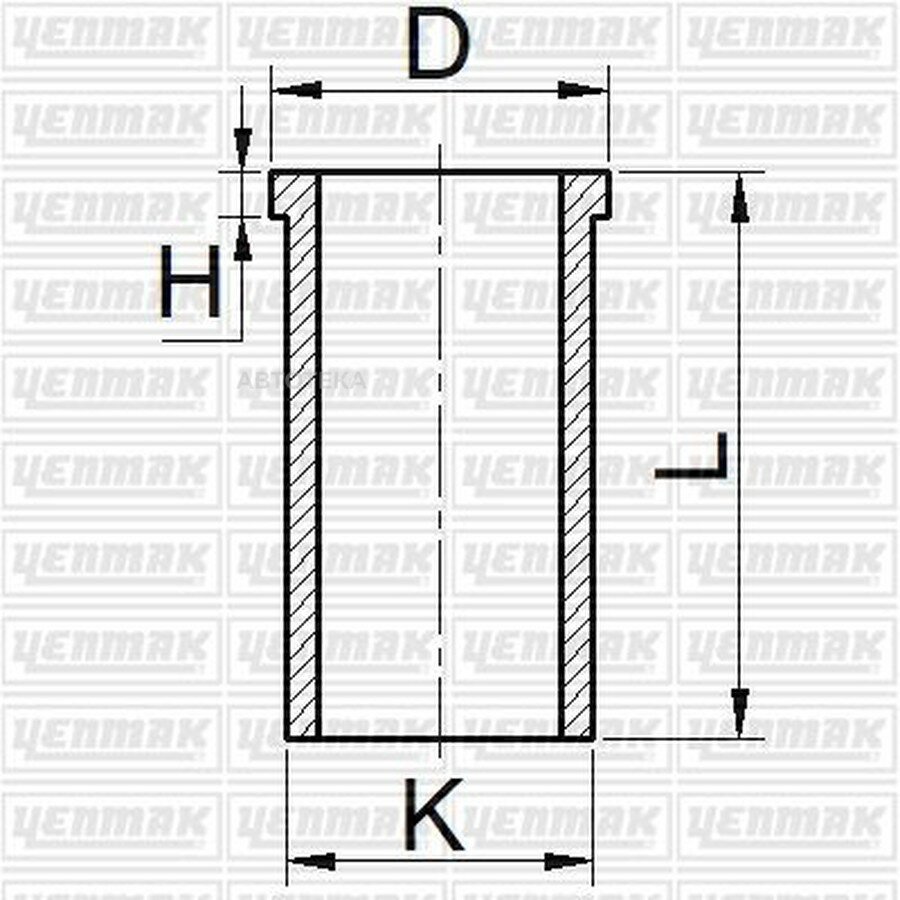 6960 mm. Гильза K=725 L=142 H=5 YENMAK 5165451000
