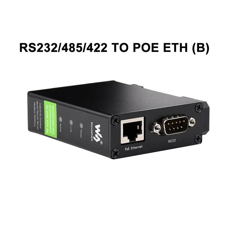 Ethernet Модуль RS232/485/422 с PoE для DIN-рейки Зеленый, TO POE ETH B PoE